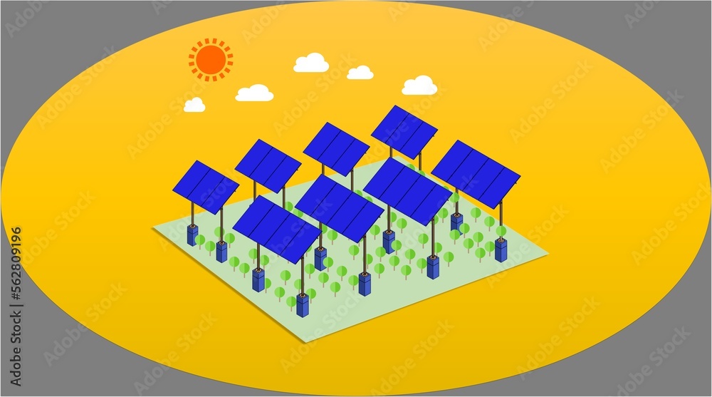 Solar Agrovoltaic system, Agriculture solar system, Logo image of solar ...