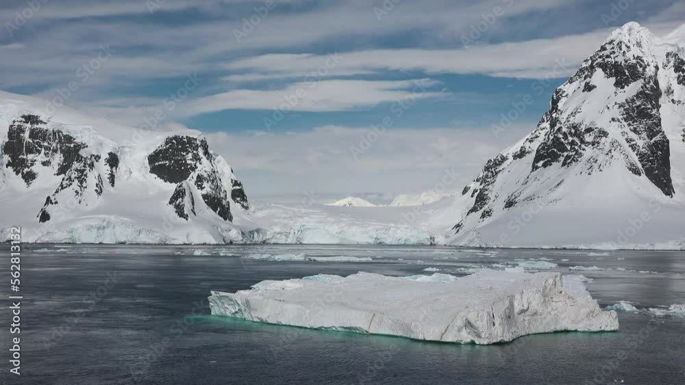 Antarctic ecosystem. Increase temperature, concept global warming ...