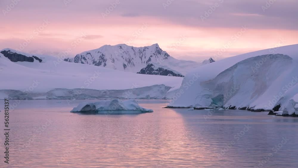 Antarctic ecosystem. Increase temperature, concept global warming ...