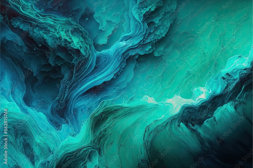 Abstract Watercolor Teal and Green Background. Generative AI. Stock ...