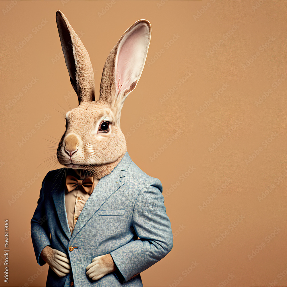 Abstract, creative, illustrated, minimal portrait of a wild animal ...