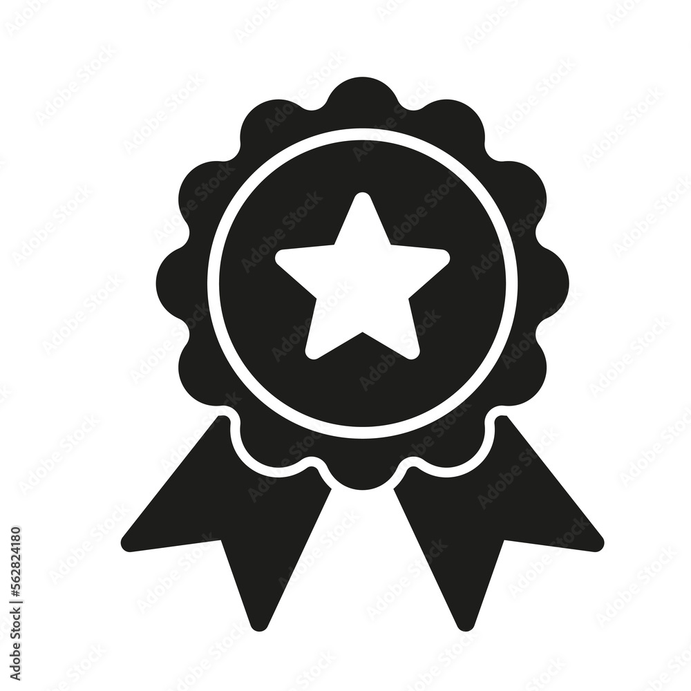 Award icon. Achieve vector icon. Achievement symbol. Ribbon badge ...