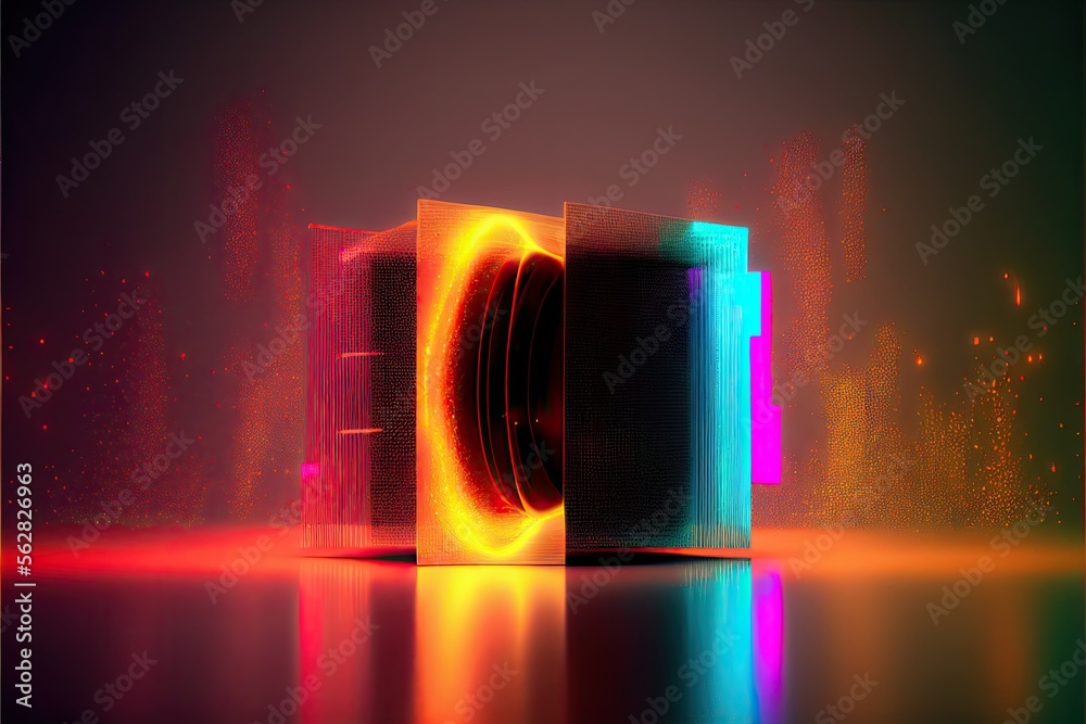 Quantum computing, conceptual illustration. Beautiful blur soft ...