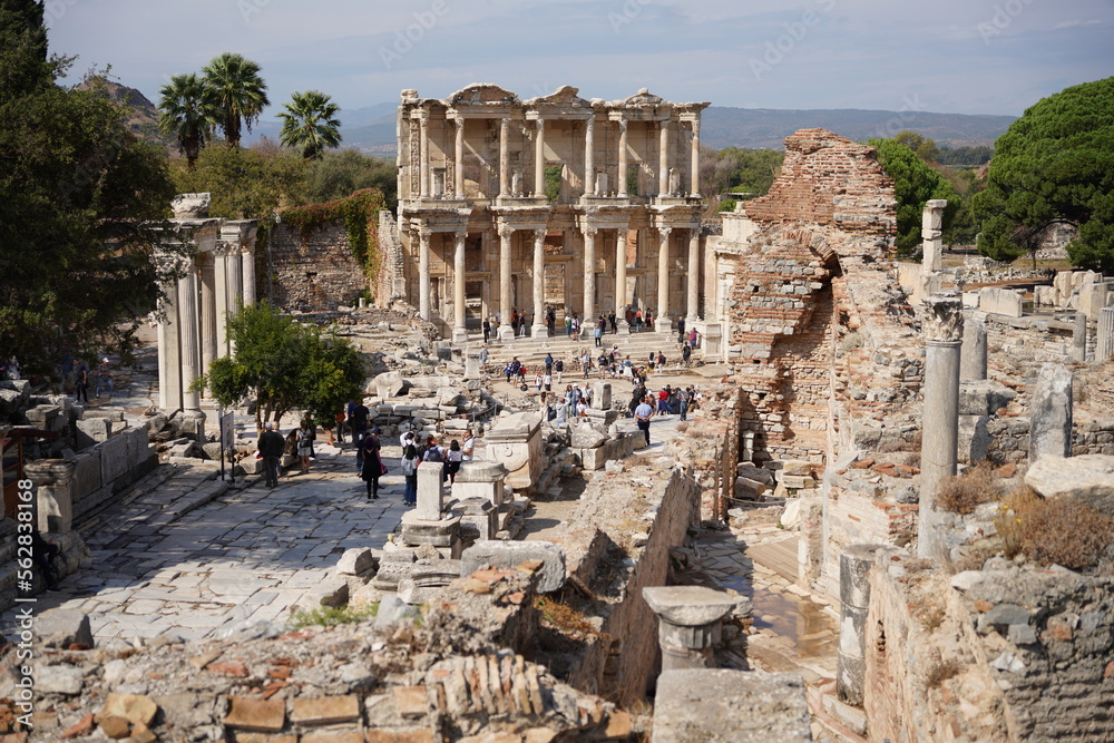Ephesus was an ancient port city whose well-preserved ruins are in ...