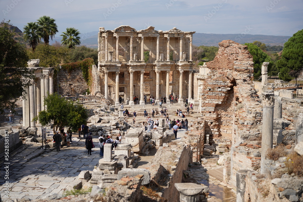 Ephesus was an ancient port city whose well-preserved ruins are in ...