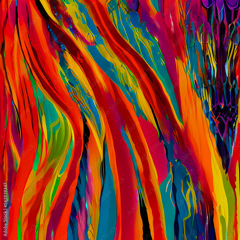 Generative AI illustration of a colorful rainbow background, bold ...
