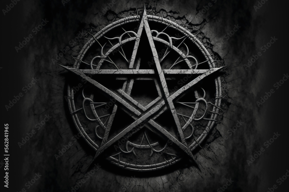 Satanic symbol, pentagram or star. Demon or devil symbol. Generative AI ... Satanic symbol, pentagram or star. Demon or devil symbol. Generative AI ...