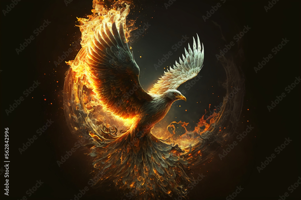 Photo & Art Print Phoenix, immortal bird from Greek mythology ...