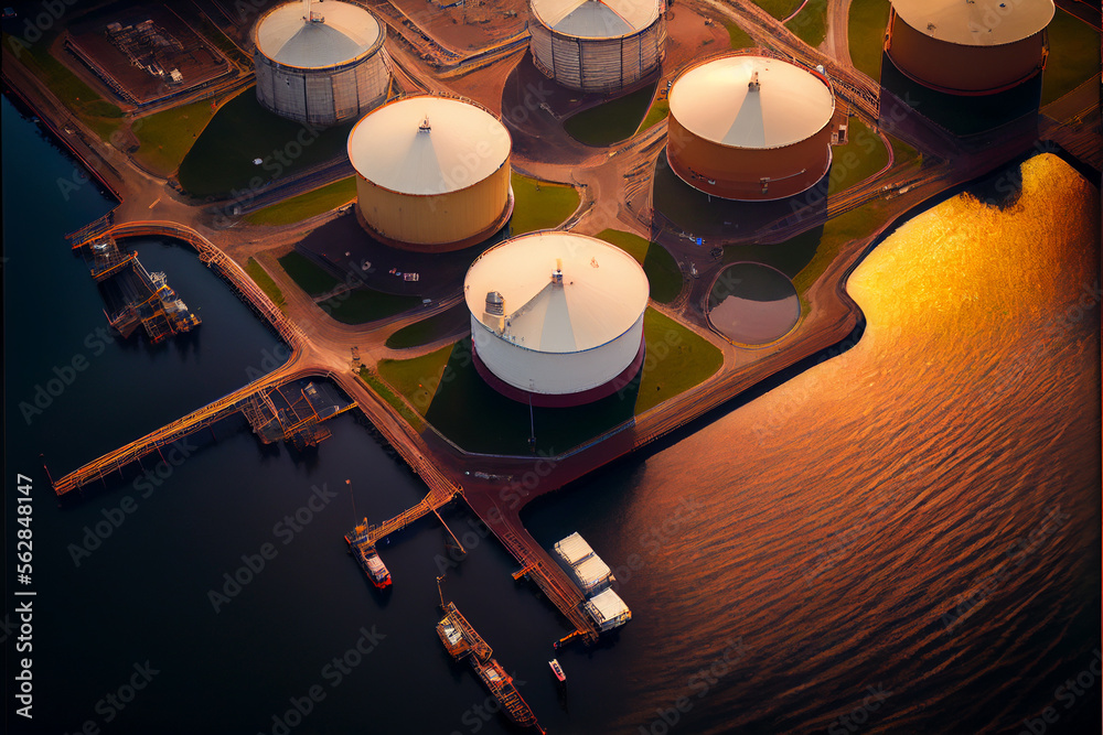 Aerial view storage tank farm, Tank farm storage chemical petroleum ...