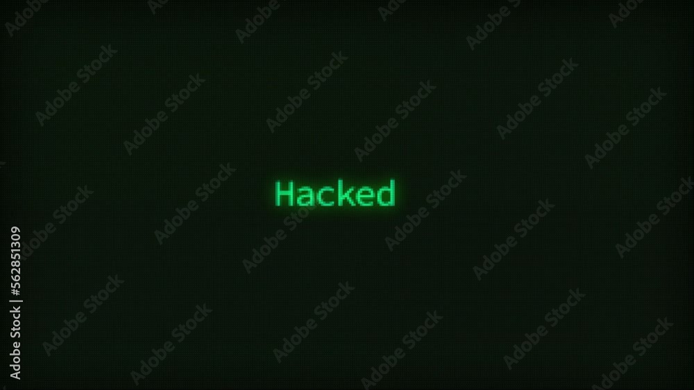 Retro Computer Coding Text Animation Typing Hacked, CRT Monitor Style ...