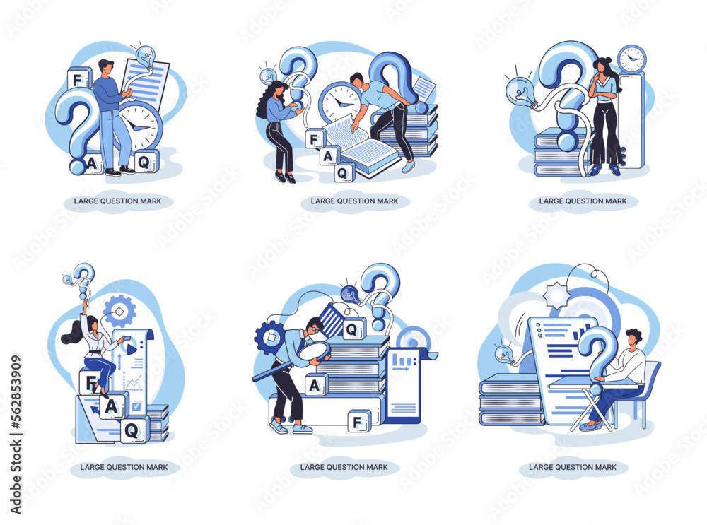 Ladge question mark metaphor. Problem and solution concept, question mark. Ask questions and ...