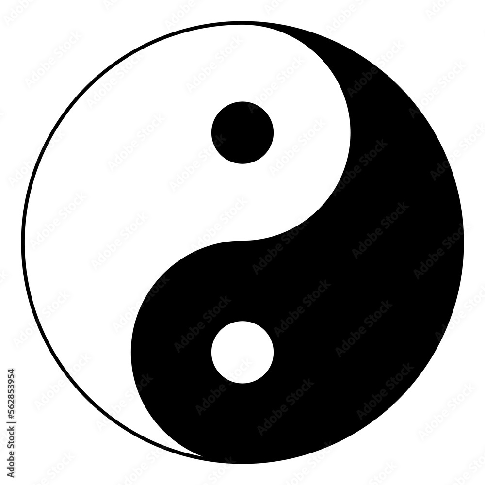 Yin and yang vector. The yin yang symbol vector illustration. Stock ...