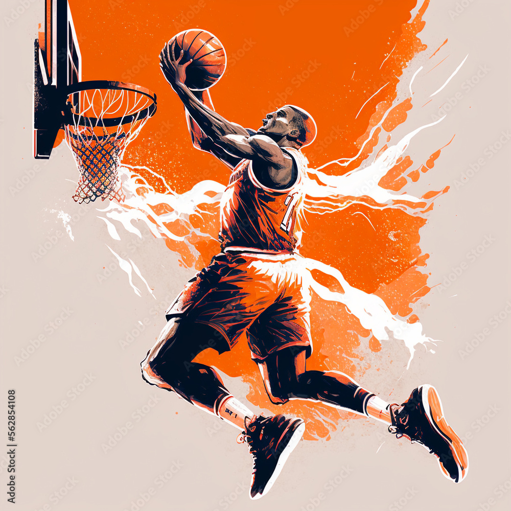 Illustration with Non-Existing Basketball Players: A Creative Series ...
