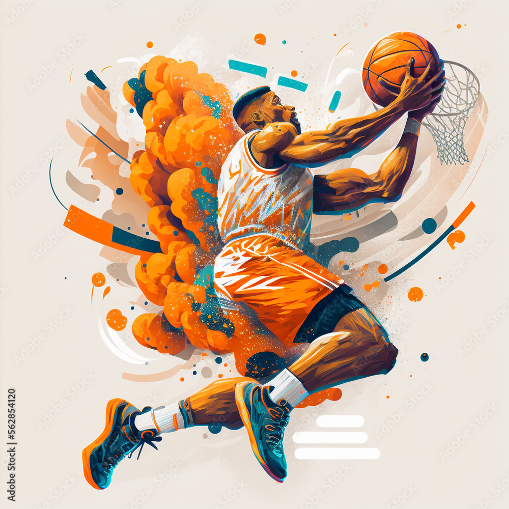 Illustration with Non-Existing Basketball Players: A Creative Series ...