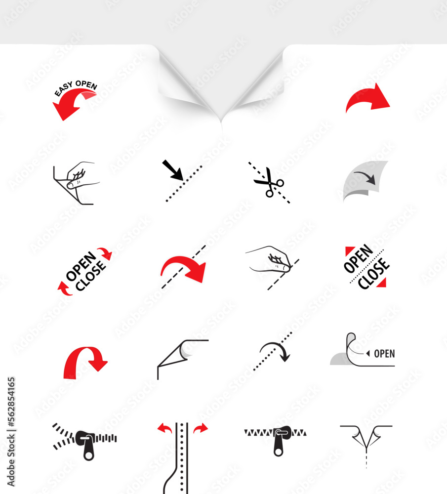 Packaging instruction icons set. Vector illustration isolated. Set for ...