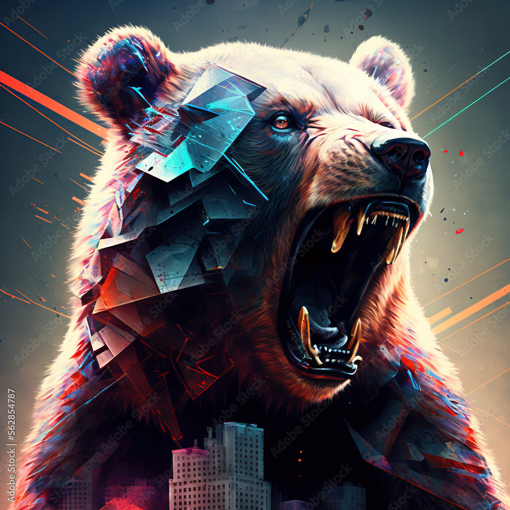 Angry Bear, Generative AI Stock Illustration | Adobe Stock