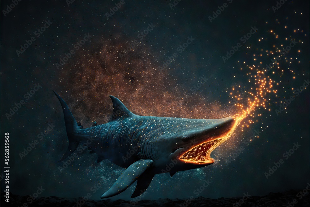 Shark of Fire, Diving in the Sky with High Temperature, Being Like and ...