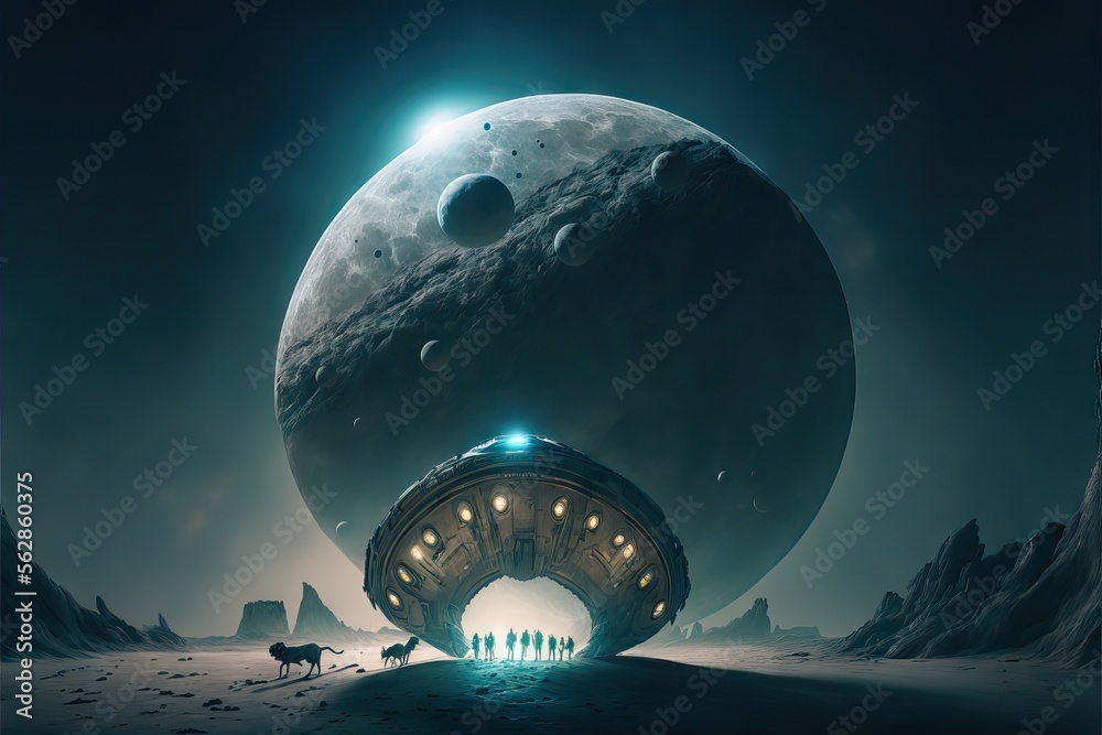 A Human Spaceship landing on the moon, solving the space mystery, and ...