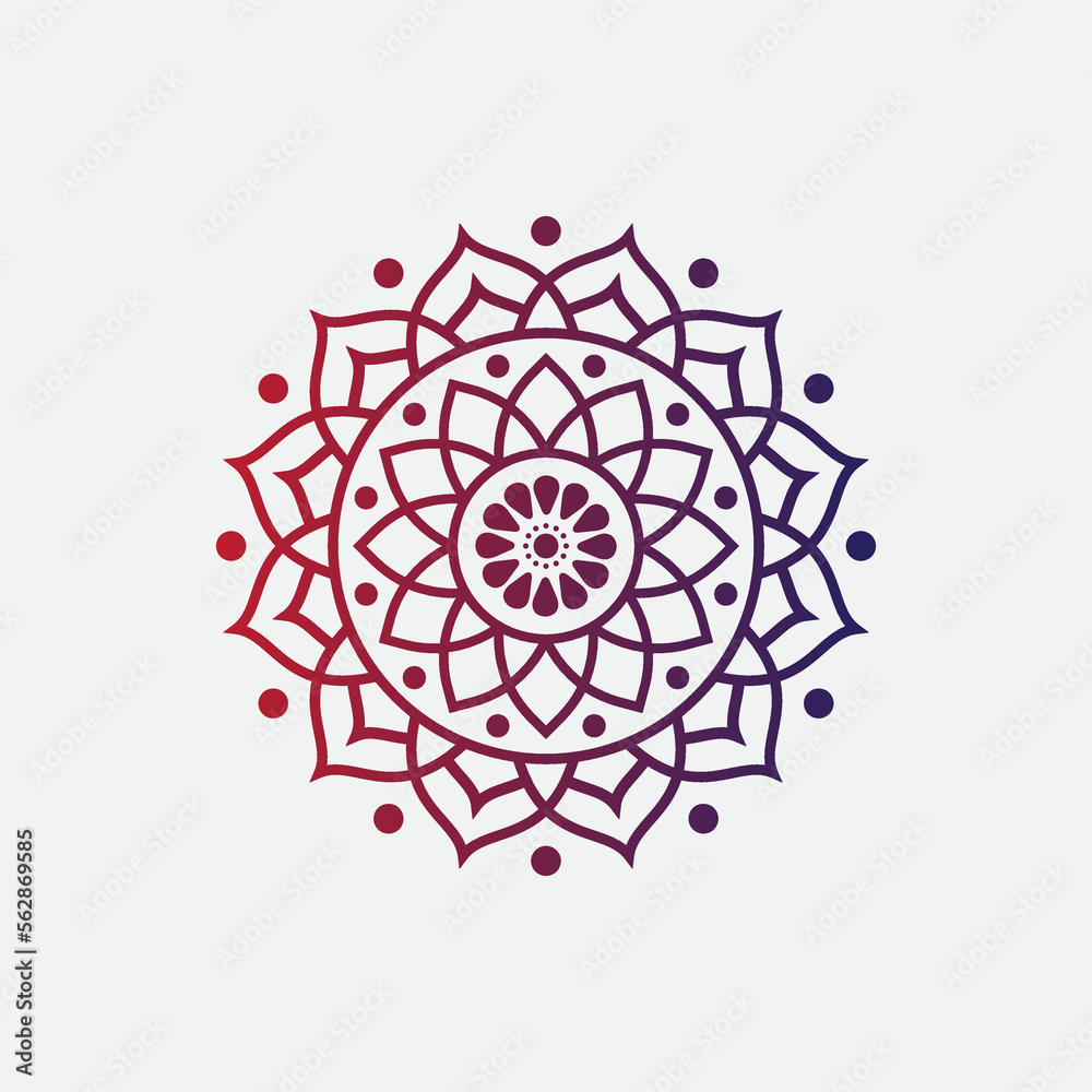 mandala logo element template, suitable for spa, yoga, meditation and ...