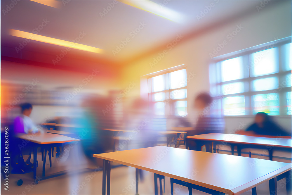 Blurry school background ideal for education backgrounds, generative AI ...
