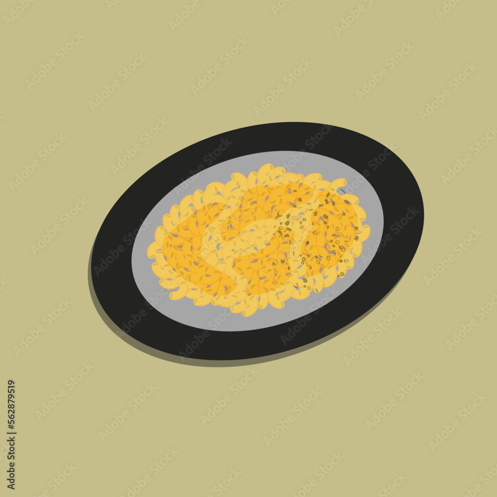 Food illustration Cartoon, Mac and cheese, american style macaroni ...