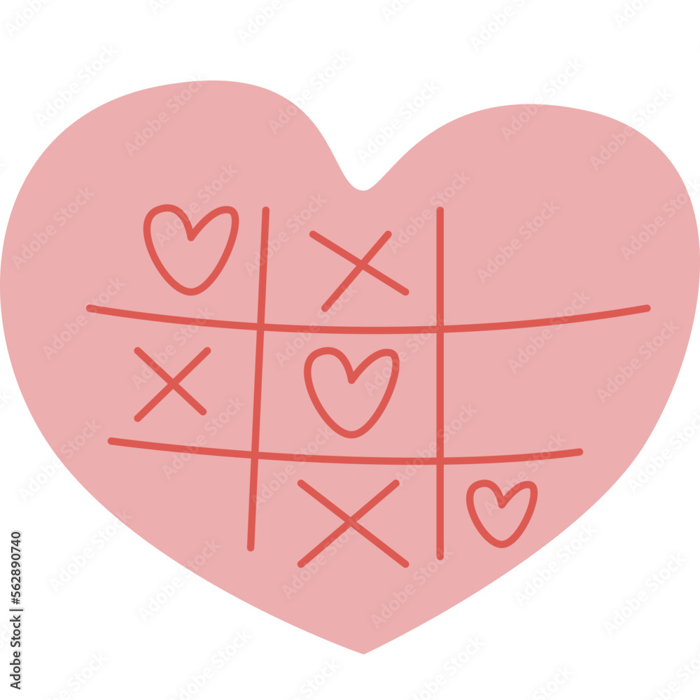 Tic-Tac-Toe game, Love games look at love as a game, Cute hand drawn ...