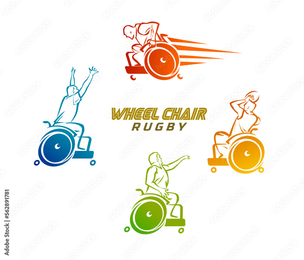 Premium editable vector file of wheel rugby sport player vector best ...