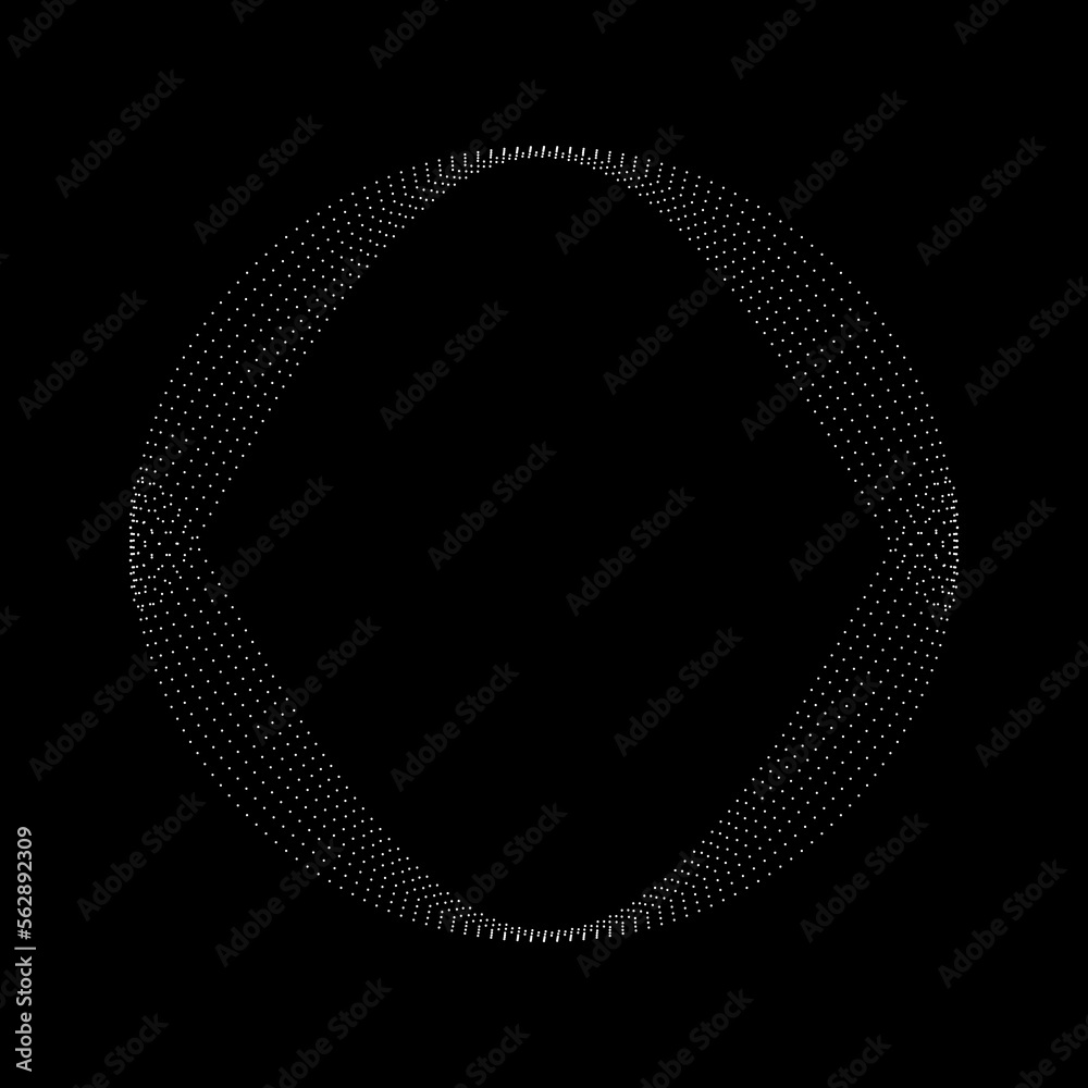 Abstract oval lines backdrop with geometric circles. Minimal art ...