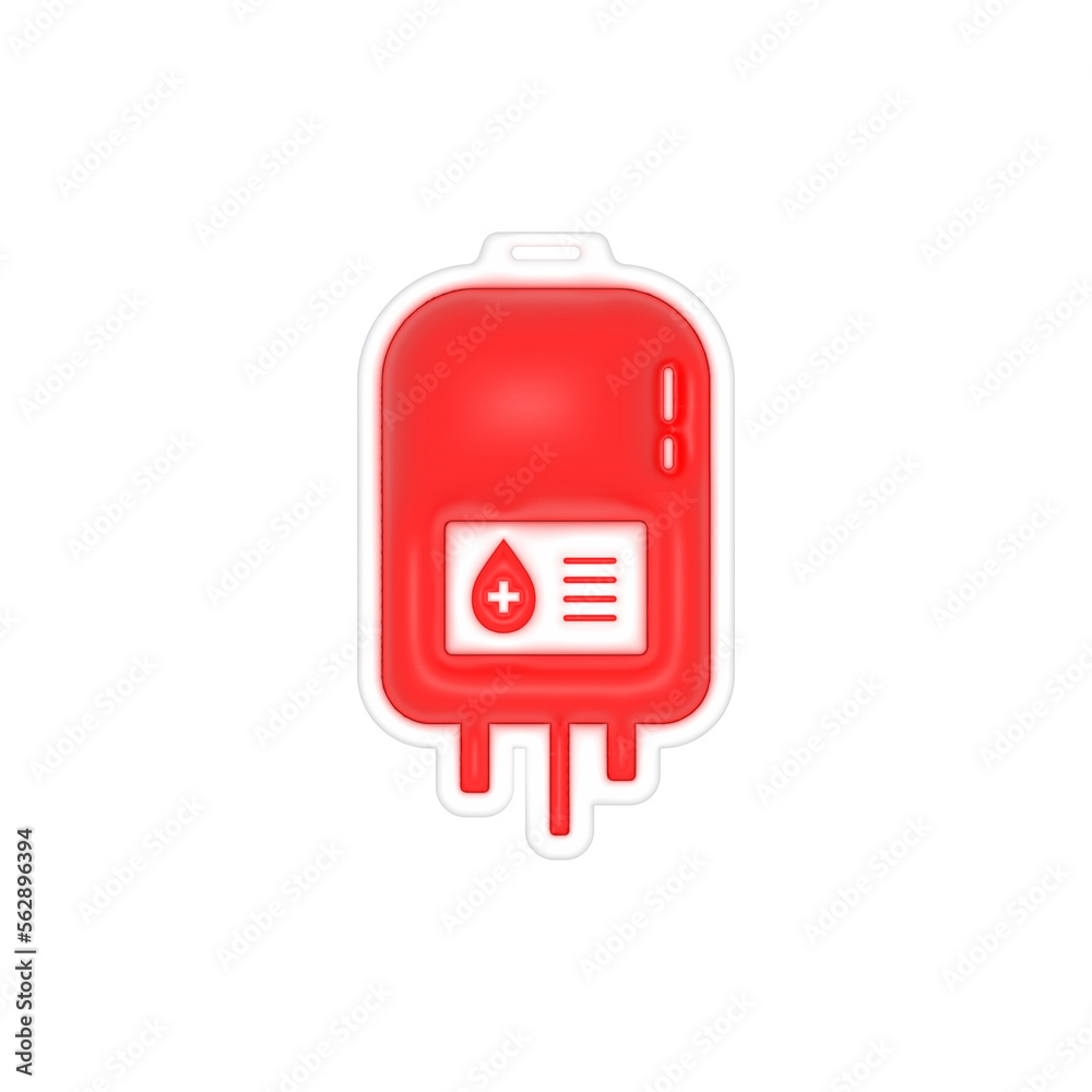 Blood pack 3D symbol, Blood transfusion, Blood bag icon, Blood Donation ...