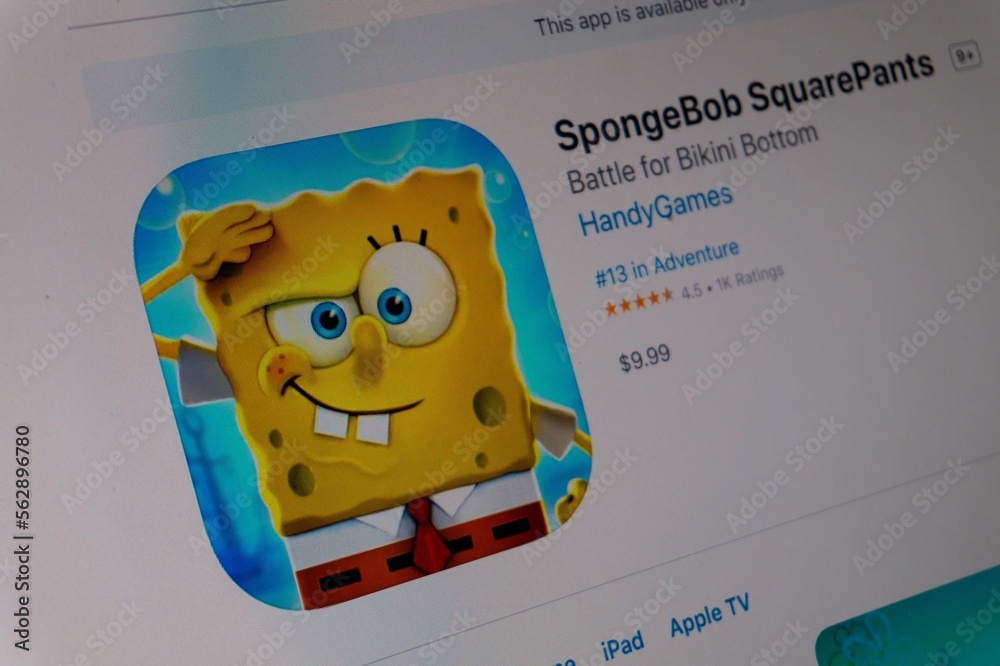 Wonosobo, Indonesia, January, 19 2023: SpongeBob SquarePants mobile ...