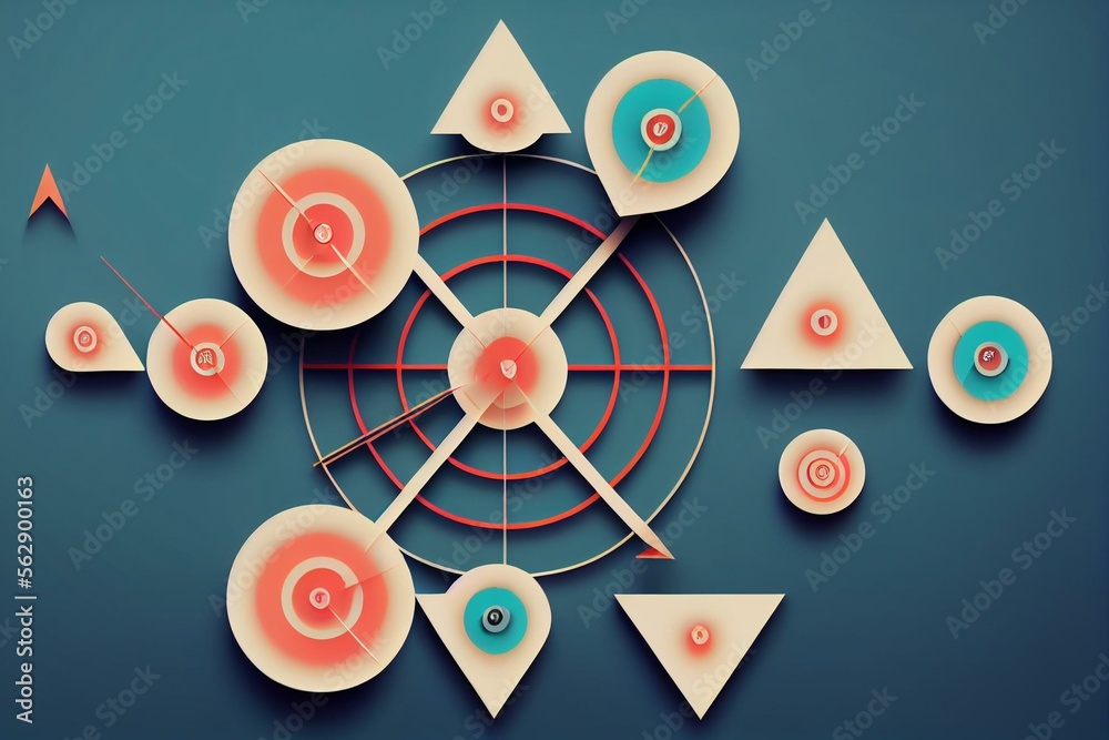 2023 new year target audience concept, Creative thinking drawing charts ...