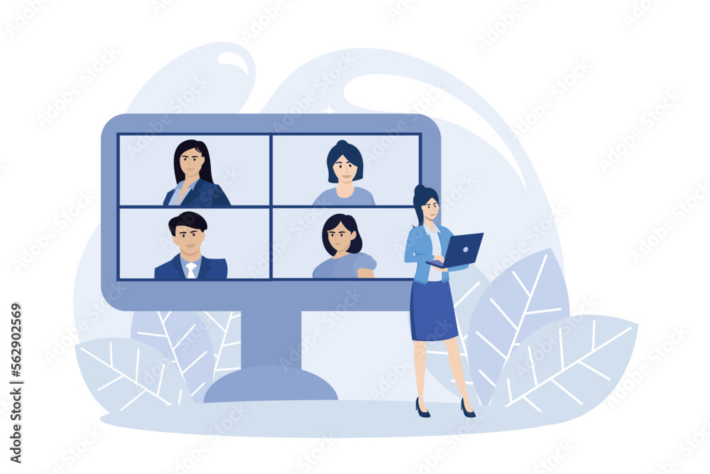 Hiring illustration. Hr manager searching potential job candidates ...