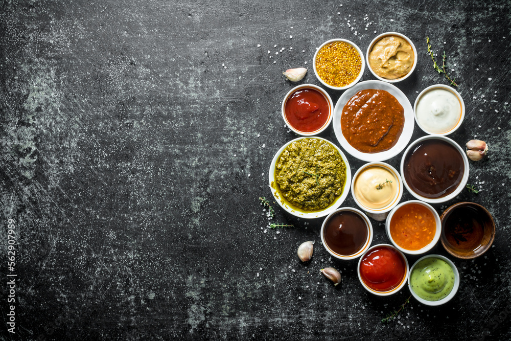 Different variations of sauces. Stock-Foto | Adobe Stock