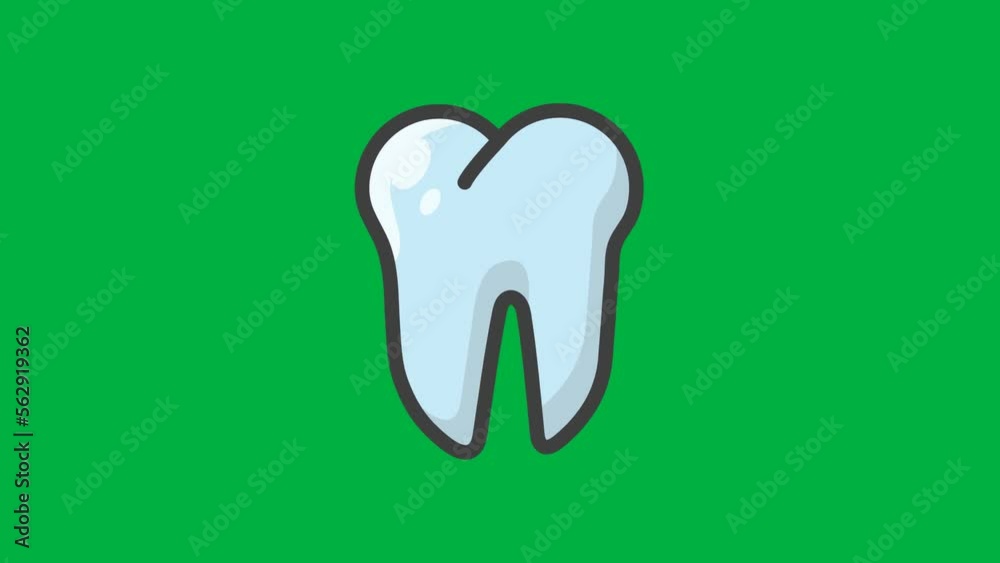 Tooth Pop-Up animation on green screen. 4k video animation Stock ビデオ ...