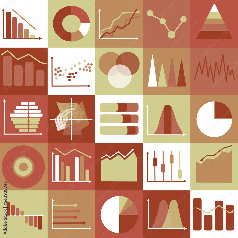 Icon templates. Data visualization of infographic elements. It can be ...