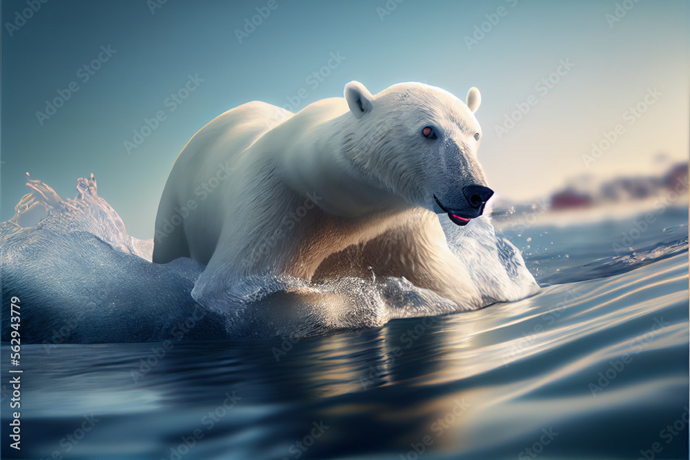 Adorable polar bear swimming in blue water | Under water polar bear ...
