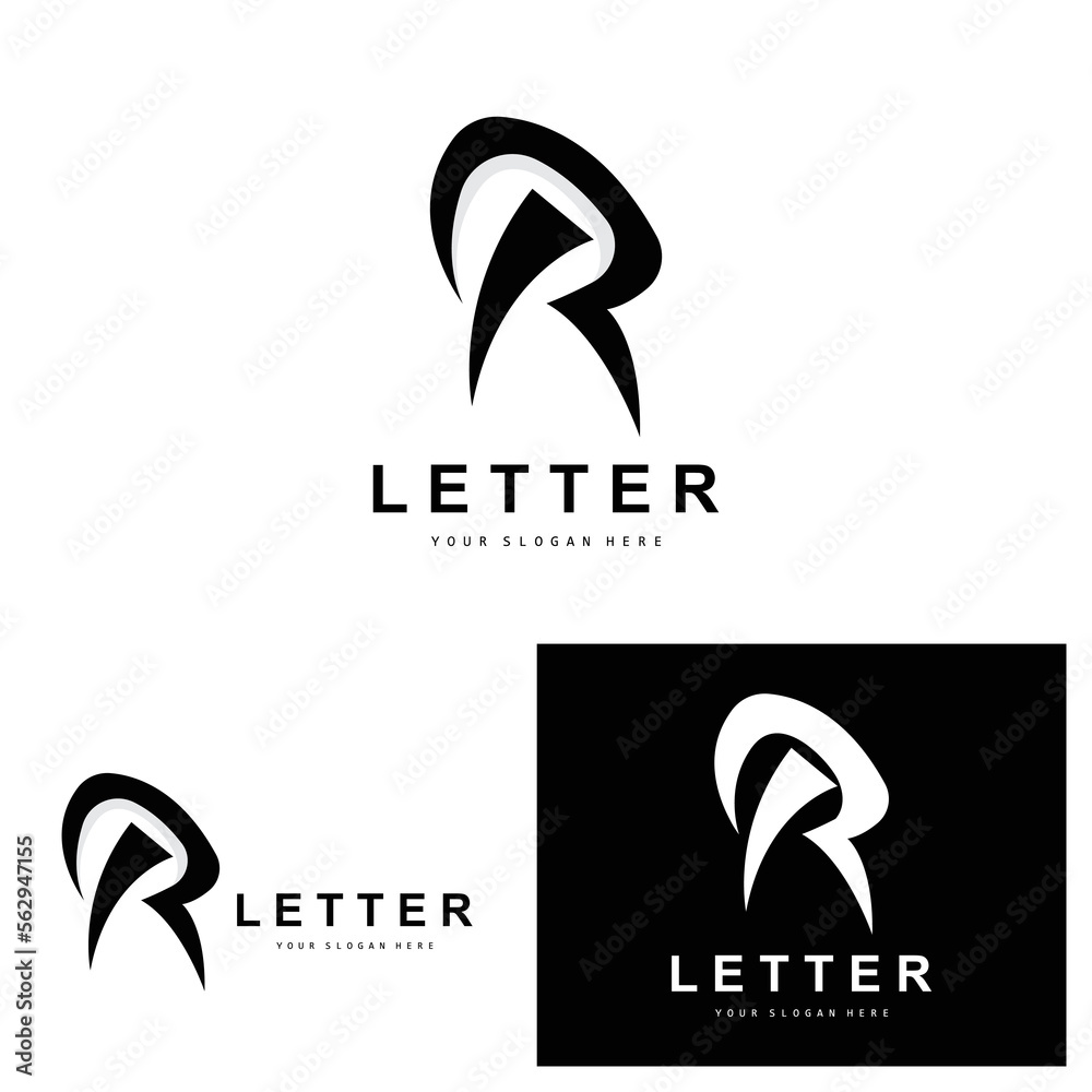 R Letter Logo, Vector Alphabet Symbol, Design For Brand Logos With ...