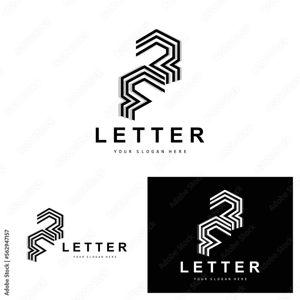 R Letter Logo, Vector Alphabet Symbol, Design For Brand Logos With ...