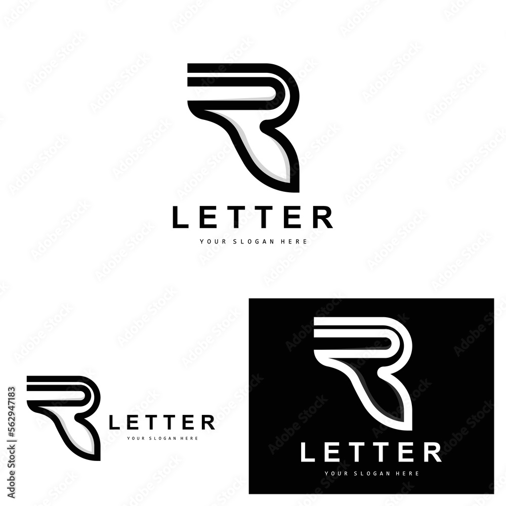 R Letter Logo, Vector Alphabet Symbol, Design For Brand Logos With ...
