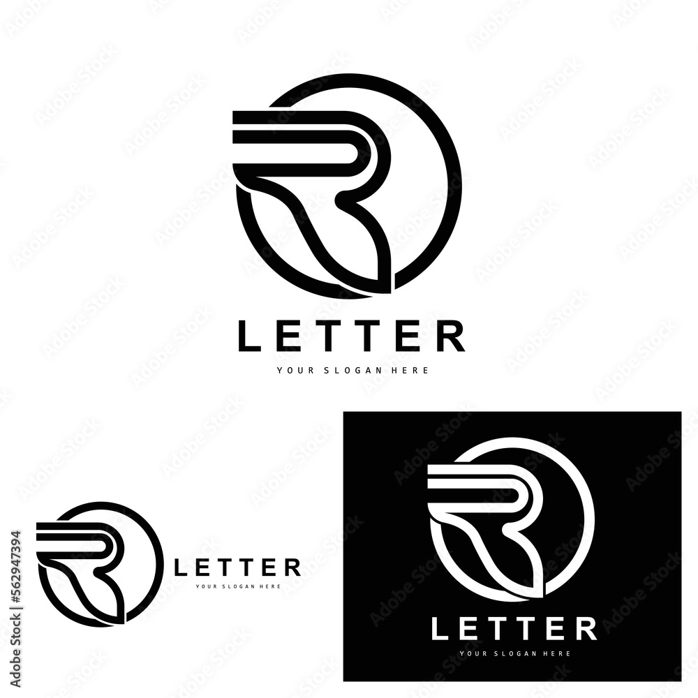 R Letter Logo, Vector Alphabet Symbol, Design For Brand Logos With ...