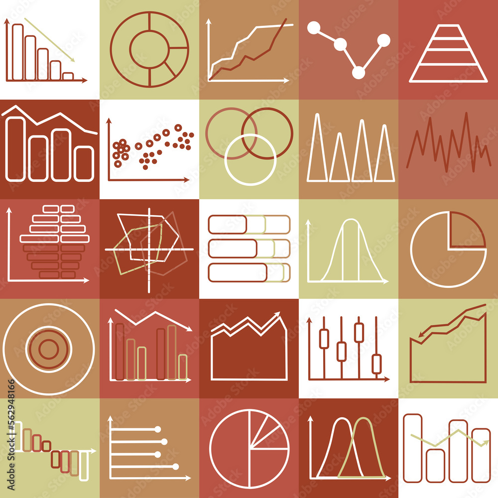 Icon templates. Data visualization of infographic elements. It can be ...