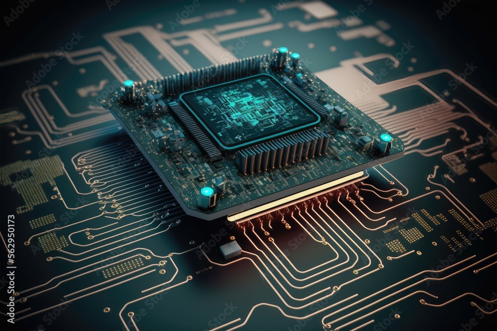 Generative AI cyberspace design chip processor board and branch ...