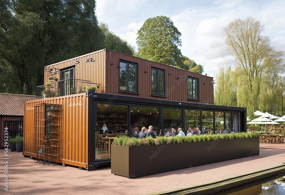 container sustainability and recycle , container box remake as ...