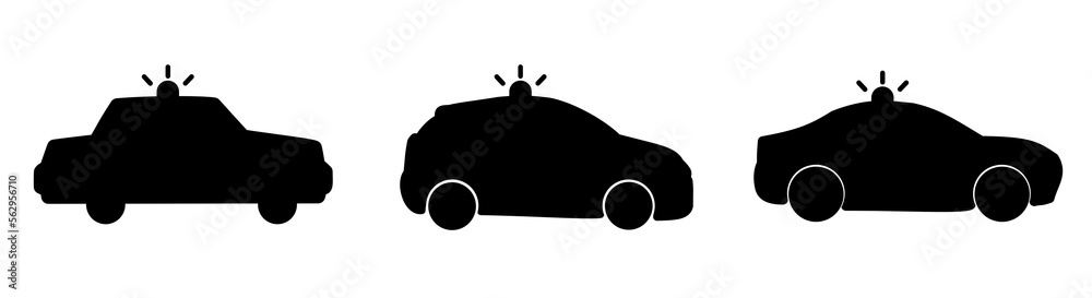 Vip Emergency cars icon set png illustration used for web designing ...