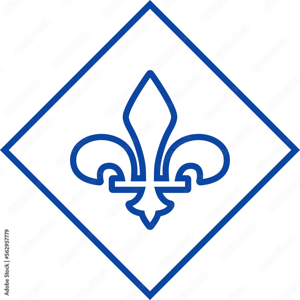 Quebec, Canada Fleur-de-lis symbol of French Bourbon Dynasty Blue ...