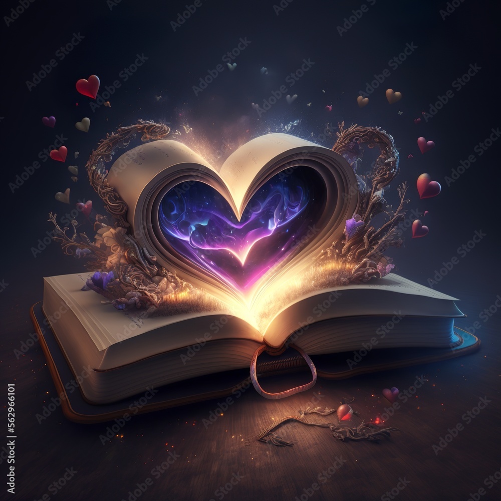 ajar open book with hearts,coming out,fantasy,literaute backgrounds ...
