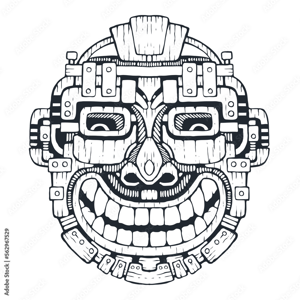 Smiling Tiki Mask