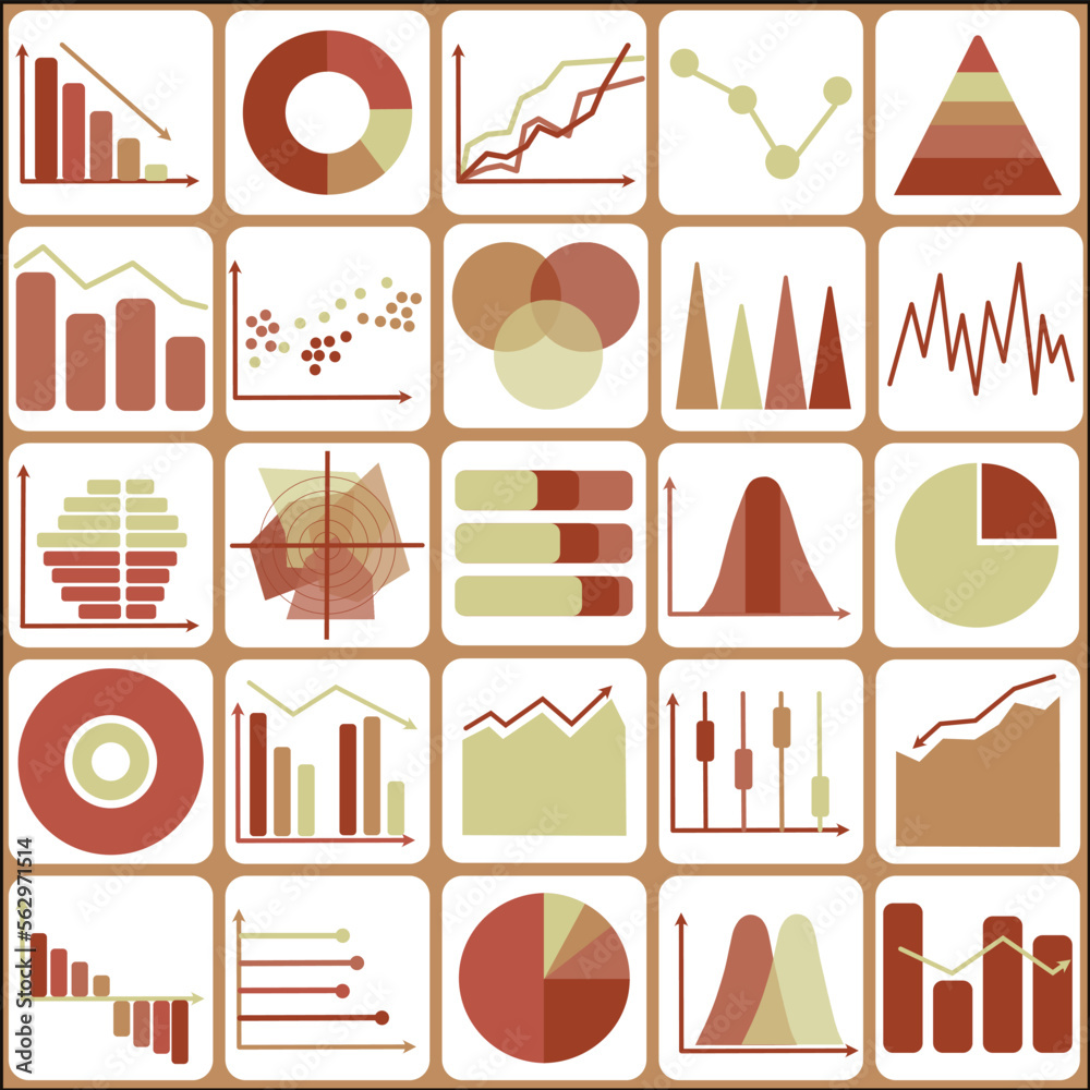 Icon templates. Data visualization of infographic elements. It can be ...