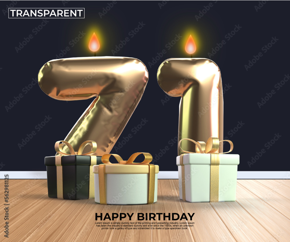 happy birthday gold number 71 anniversary design template eps edit easy ...