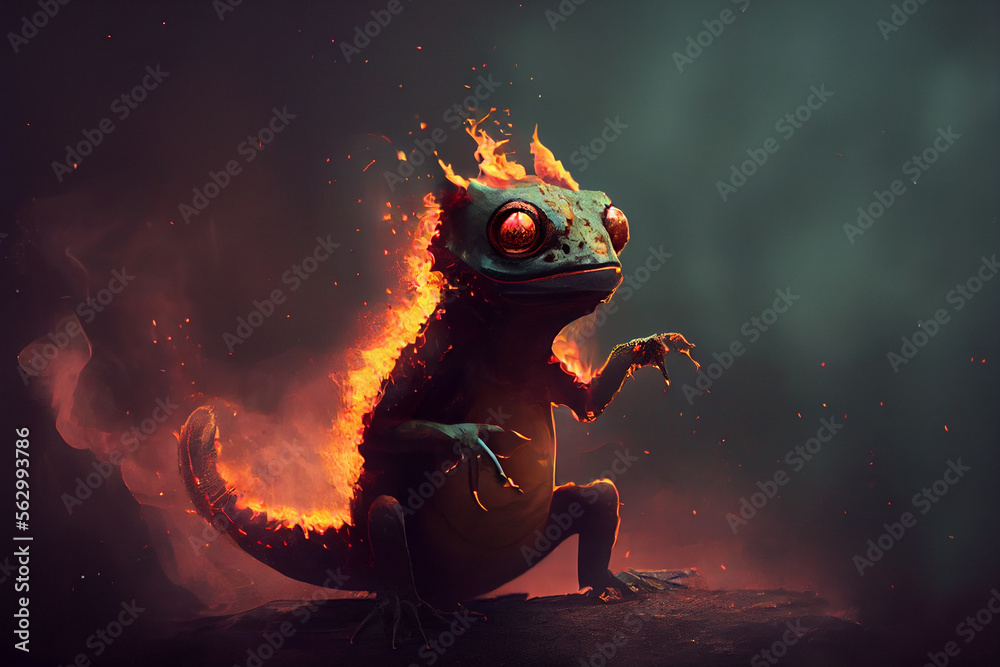 Creature on Fire: A Symbol of Climate Change and Environmental ...